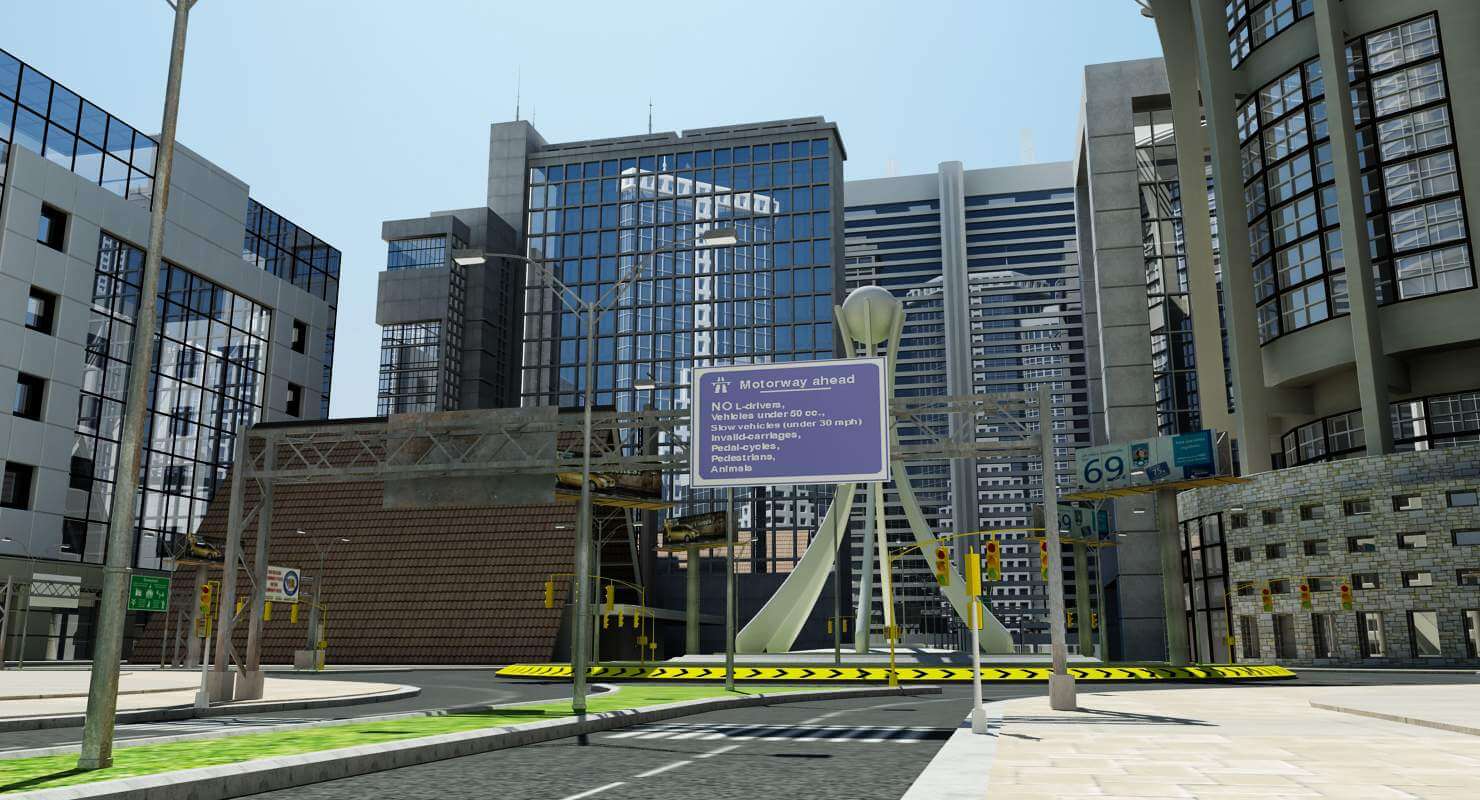 City Intersection - 3D Model by Giimann