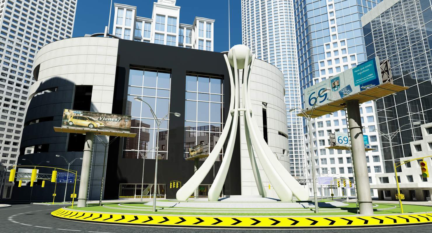 City Intersection - 3D Model by Giimann