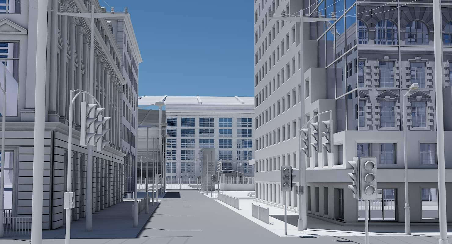 City Scene - 3D Model by Giimann