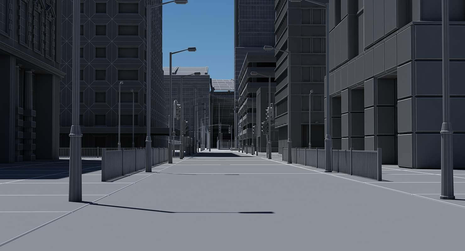 City Scene - 3D Model by Giimann