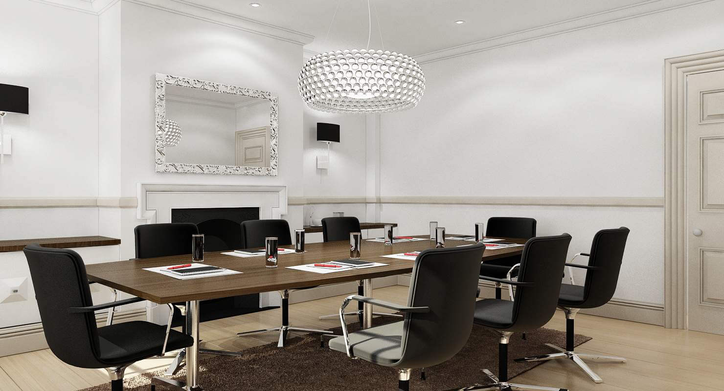 Classic Boardroom Interior - 3D Model by Giimann