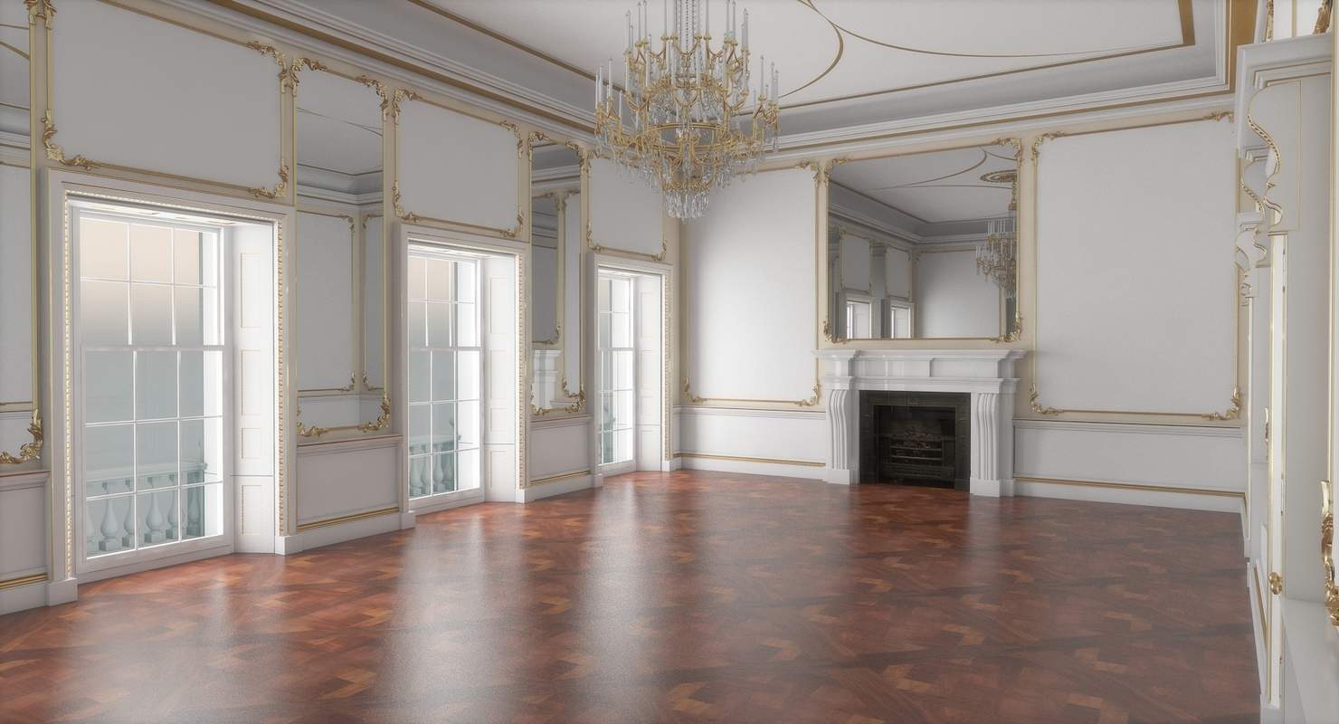 Classic Interior Hall - 3D Model by Giimann