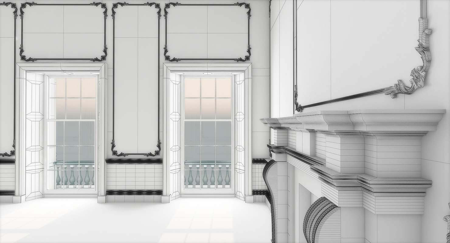 Classic Interior Hall - 3D Model by Giimann