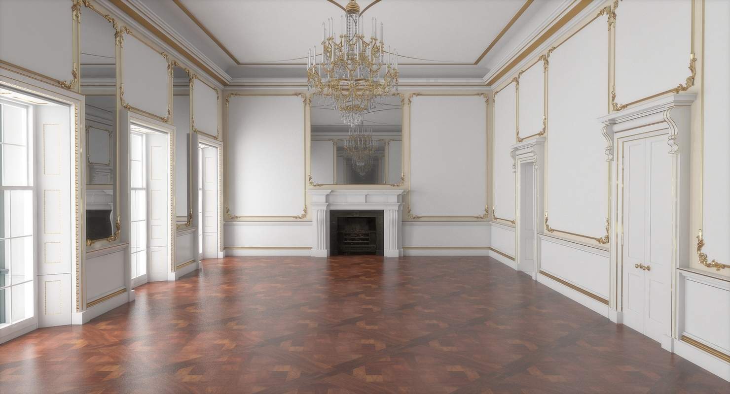 Classic Interior Hall - 3D Model by Giimann