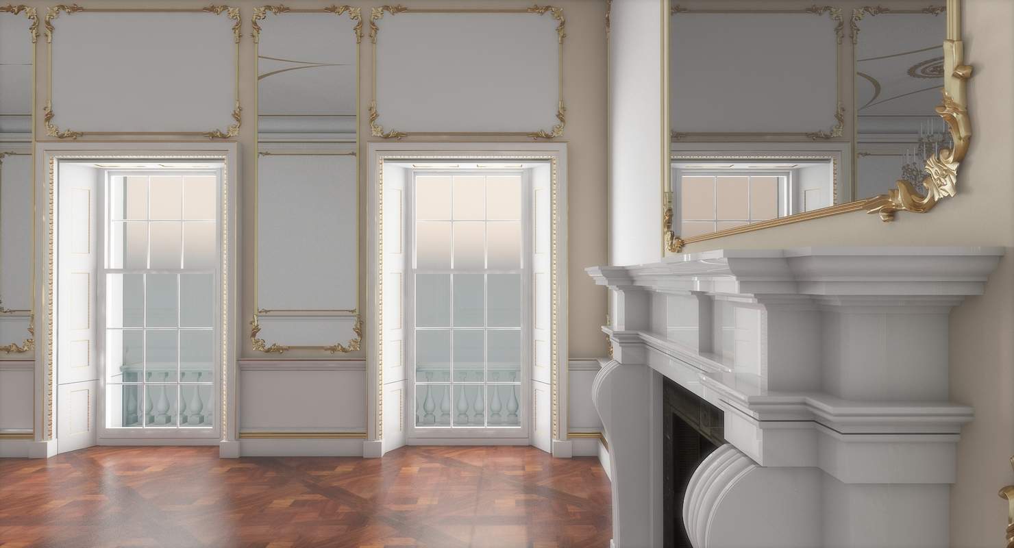Classic Interior Hall - 3D Model by Giimann