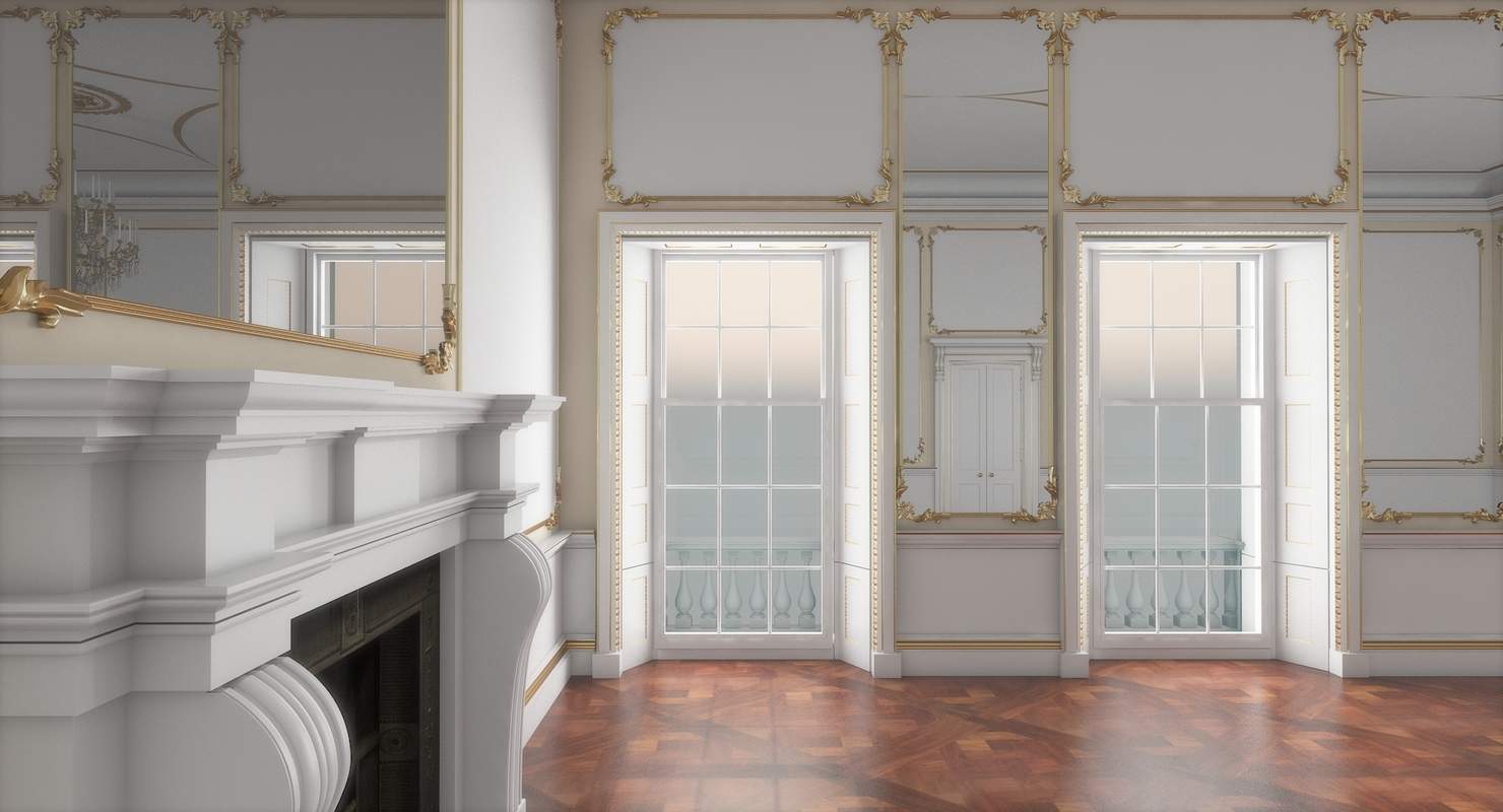 Classic Interior Hall - 3D Model by Giimann