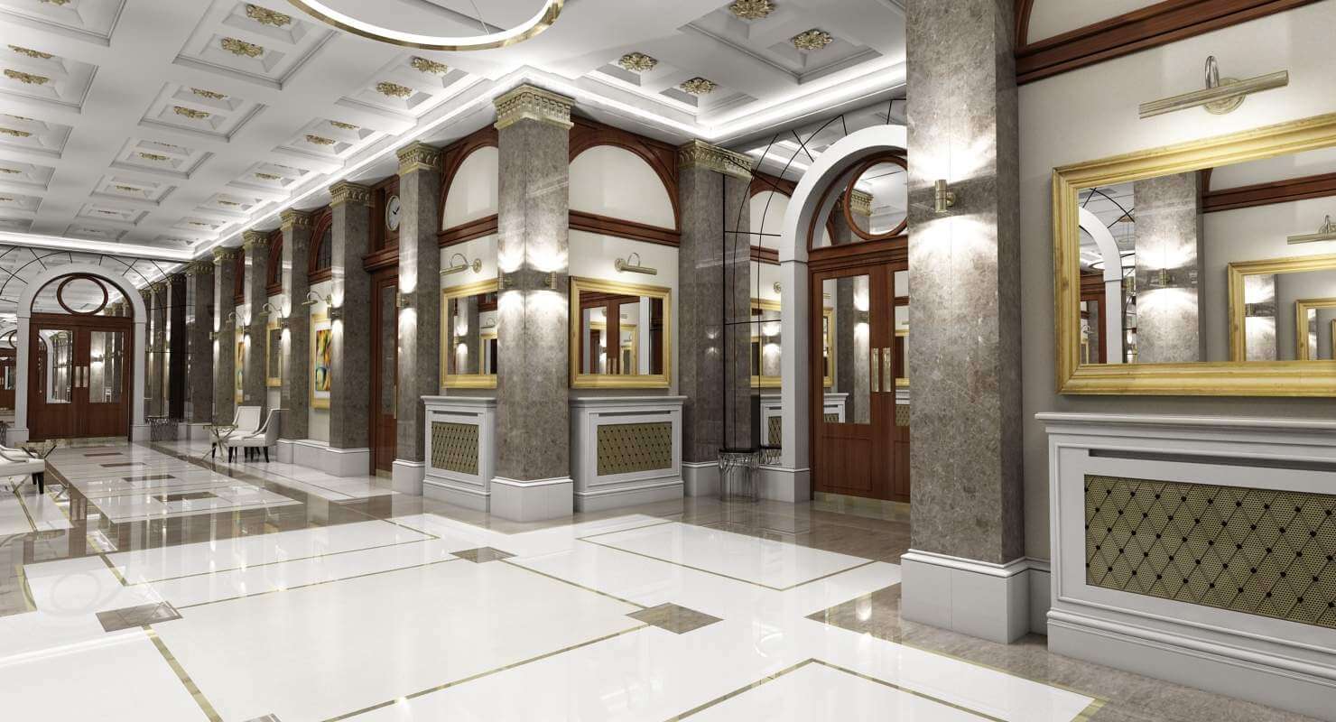 Classic Interior Hallway - 3D Model by Giimann