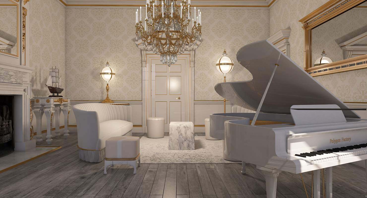Classic Interior Room - 3D Model by Giimann