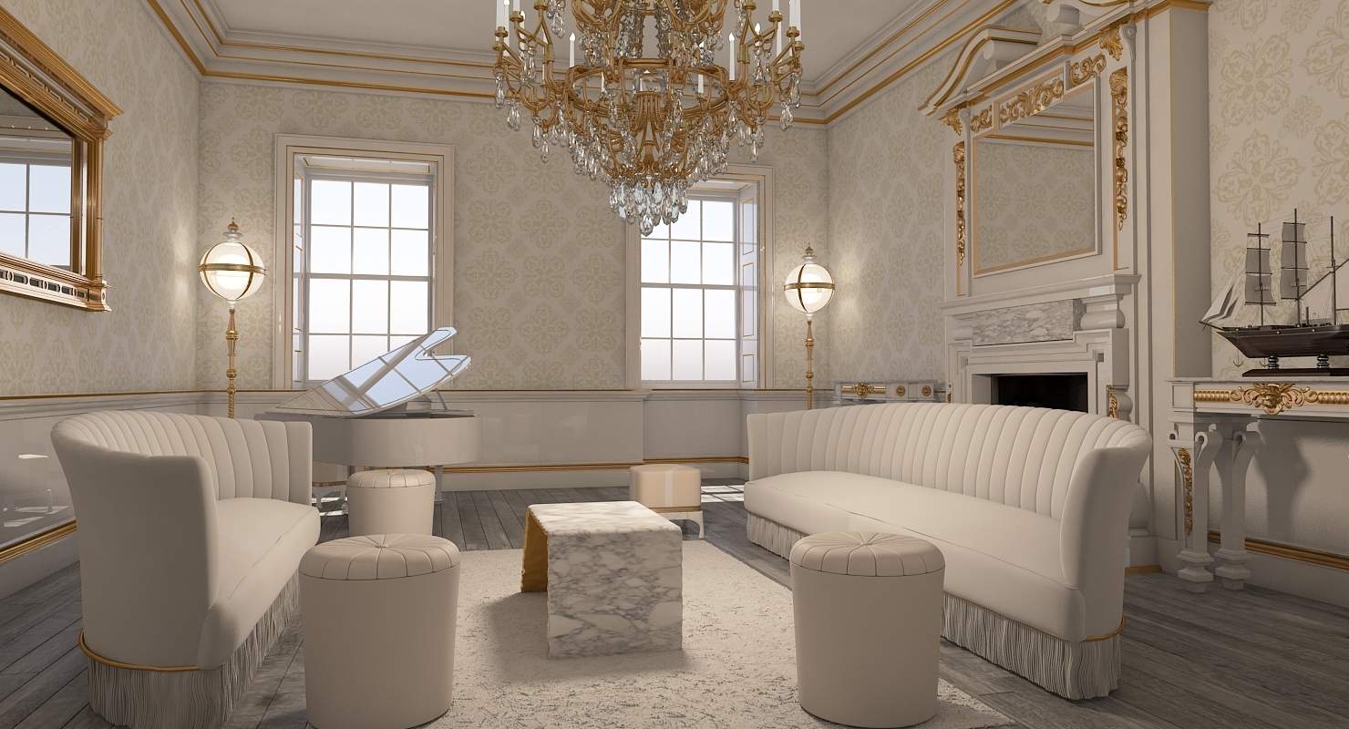 Classic Interior Room - 3D Model by Giimann