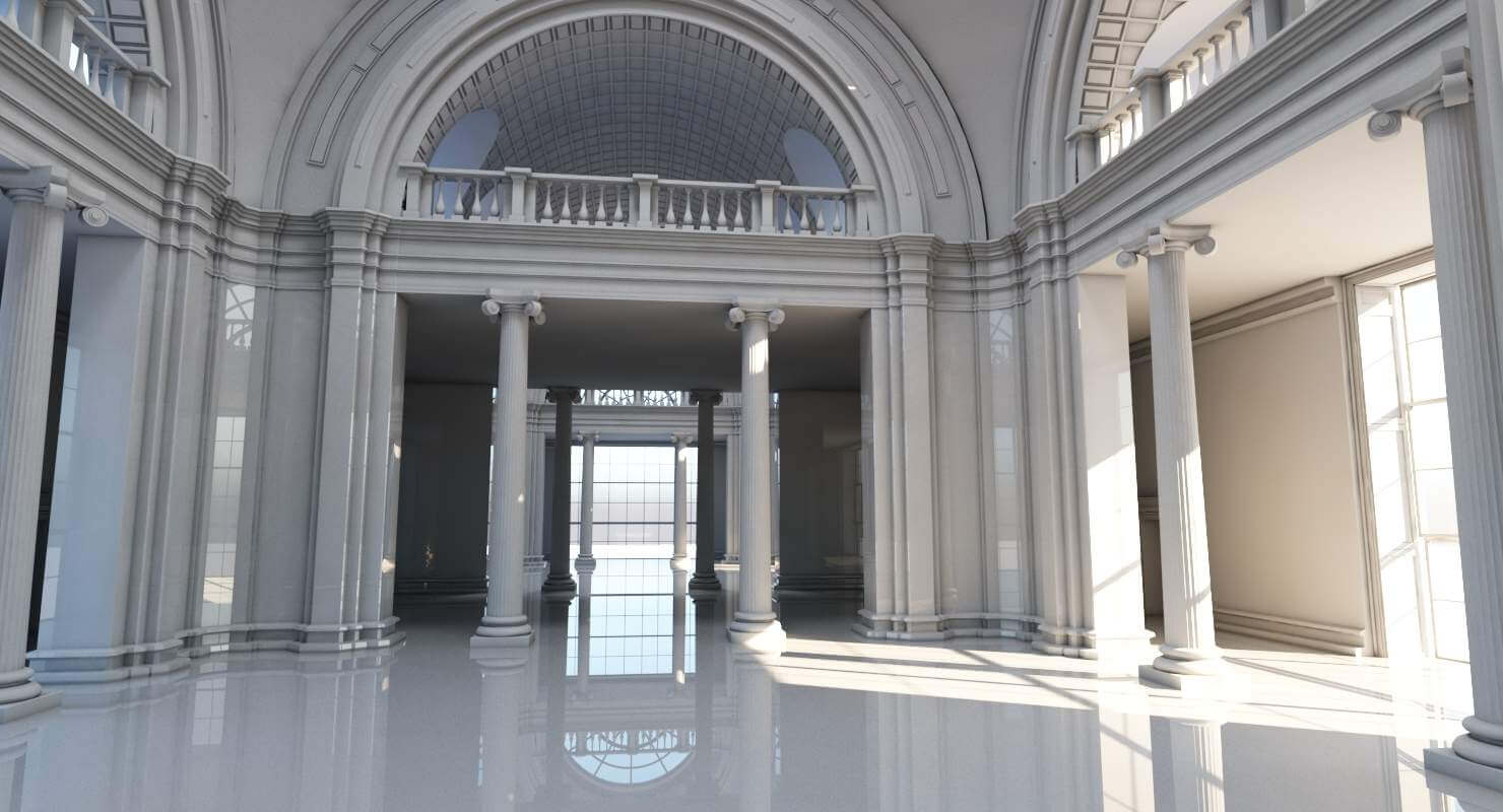 Classic Interior Scene - 3D Model by Giimann