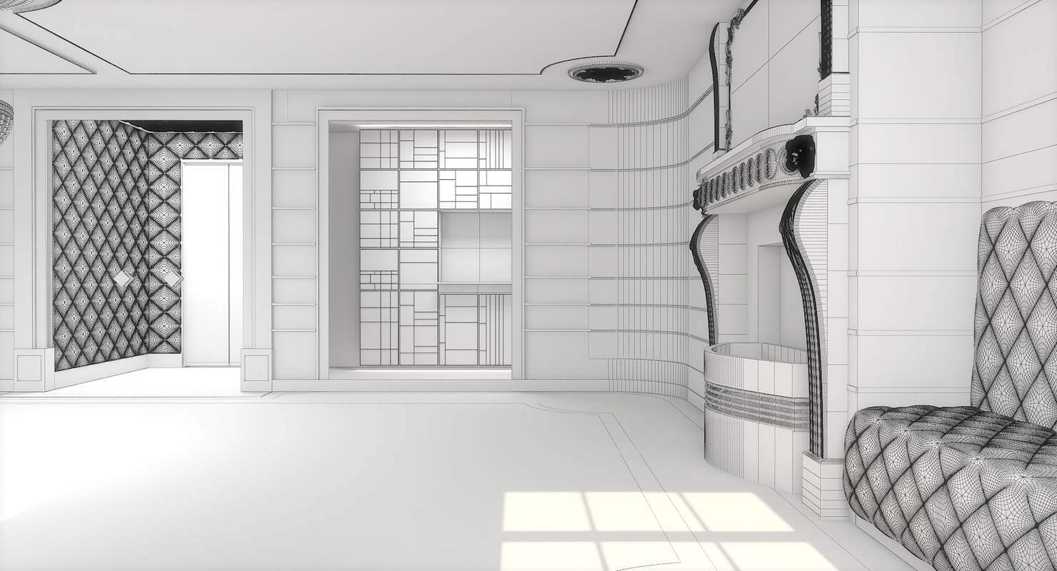 Classic Luxury Interior - 3D Model by Giimann