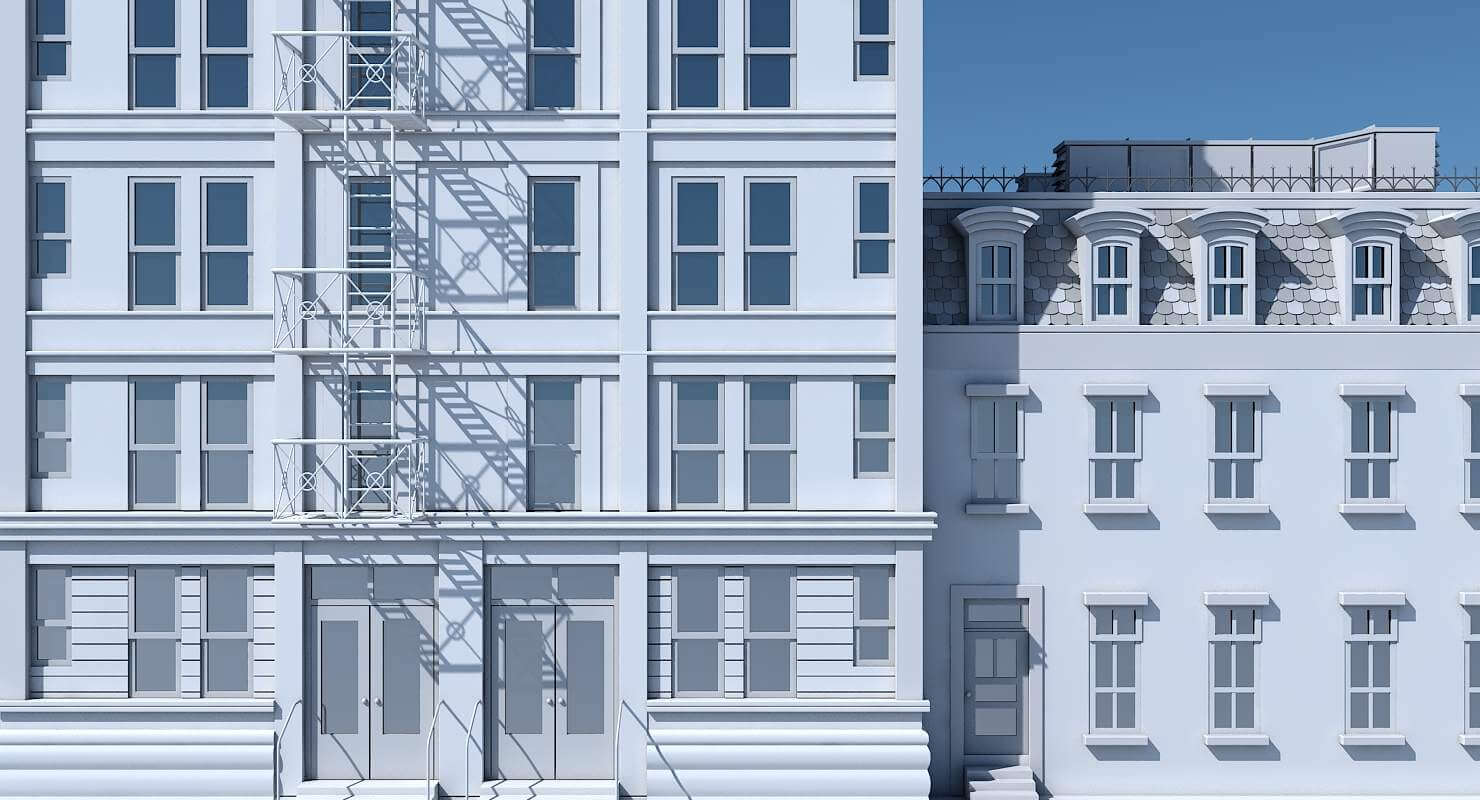 Commercial Building Facade 02 - 3D Model by Giimann