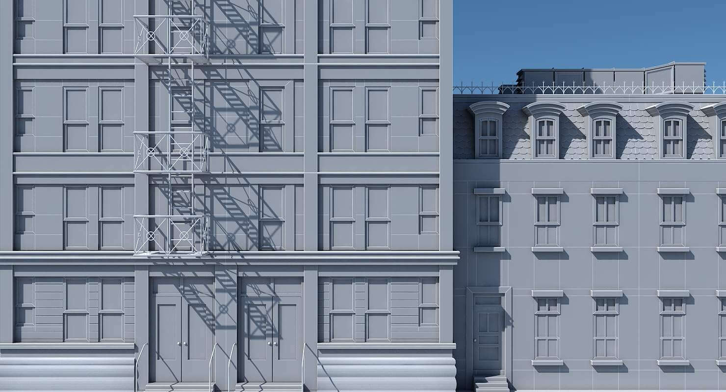 Commercial Building Facade 02 - 3D Model by Giimann