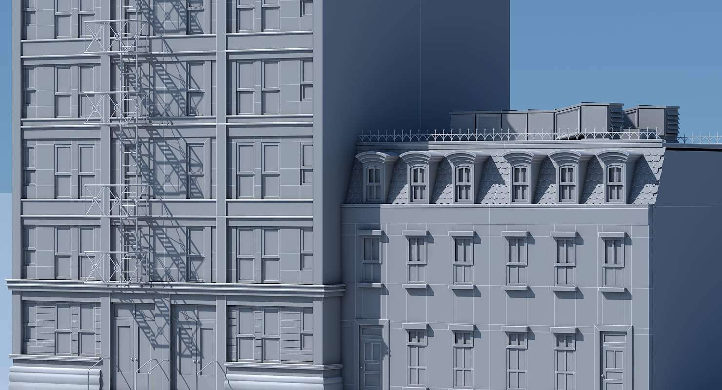 Commercial Building Facade 02 - 3D Model by Giimann