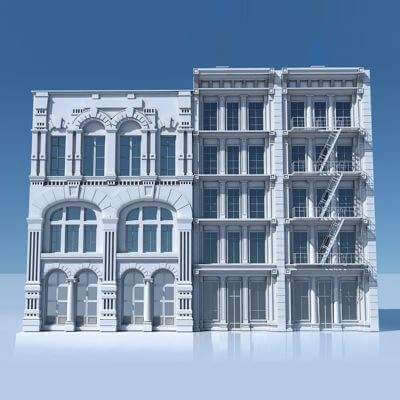 Commercial Building Facade 06 - 3D Model by Giimann