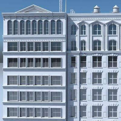 Commercial Building Facade 14 - 3D Model by Giimann