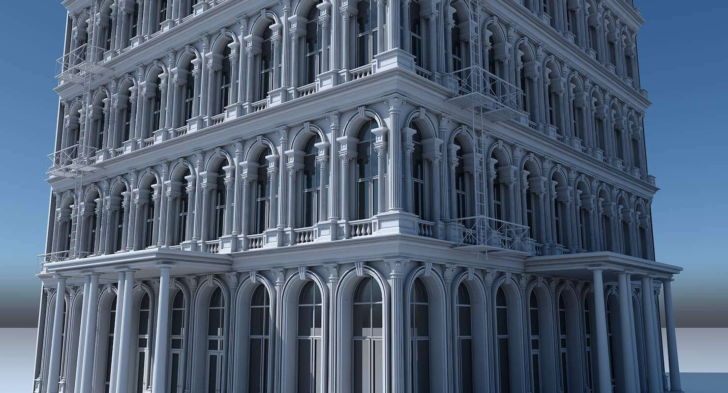 Commercial Building Facade 16 - 3D Model by Giimann