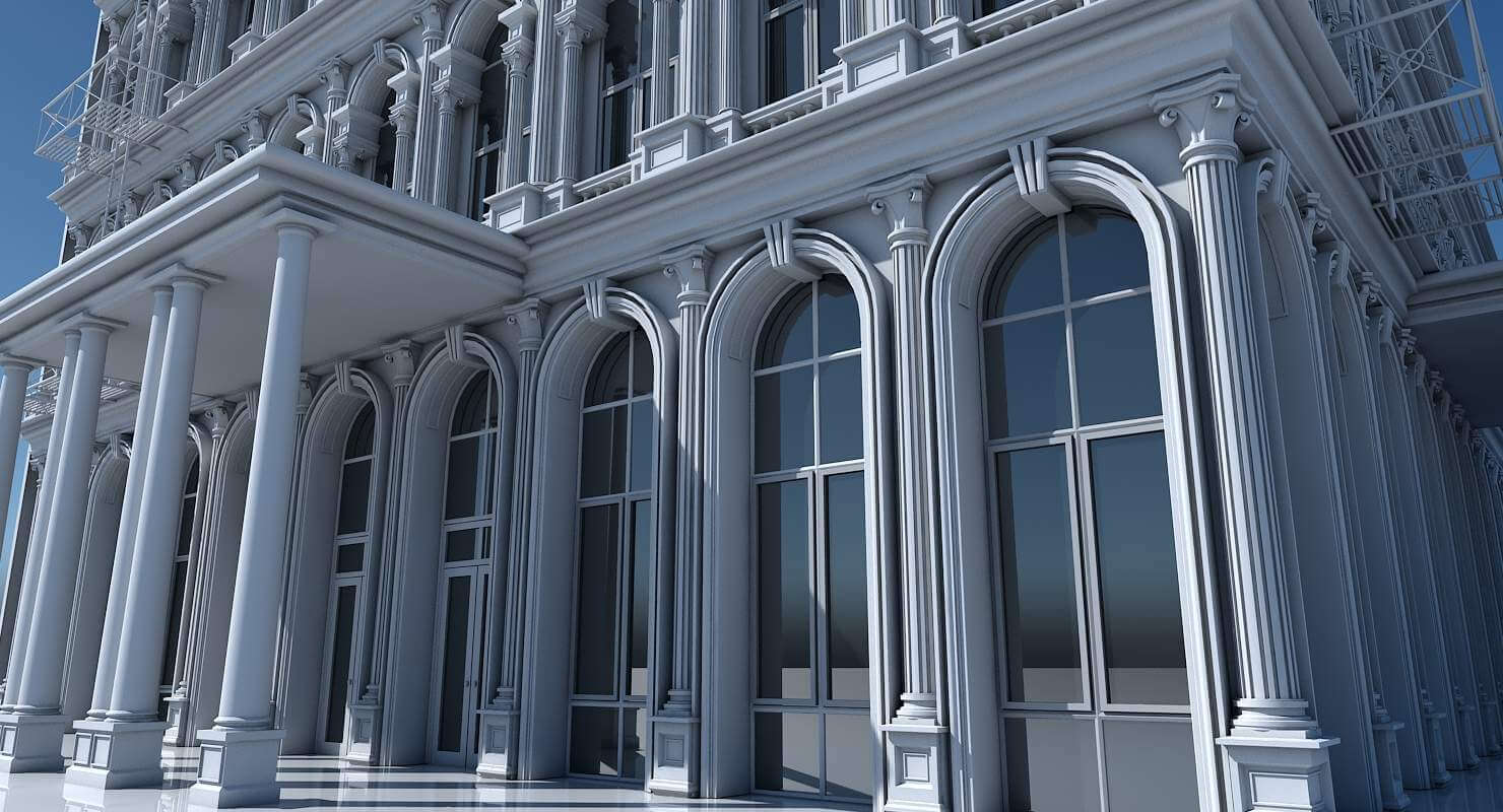 Commercial Building Facade 16 - 3D Model by Giimann