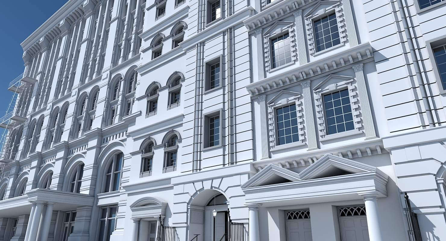 Commercial Building Facade 20 - 3D Model by Giimann
