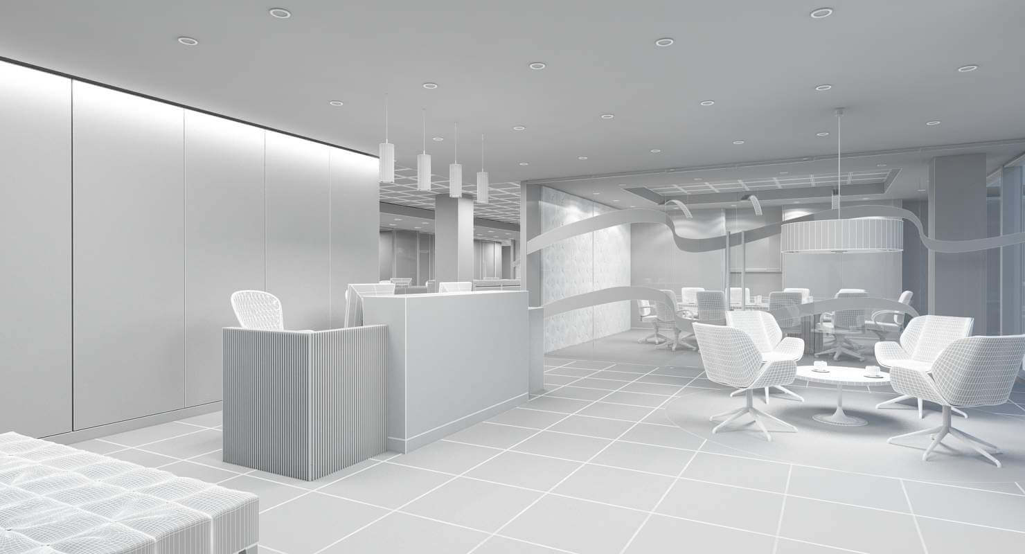 Corporate Office Interior - 3D Model by Giimann
