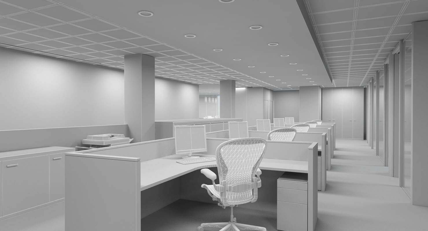 Corporate Office Interior - 3D Model by Giimann