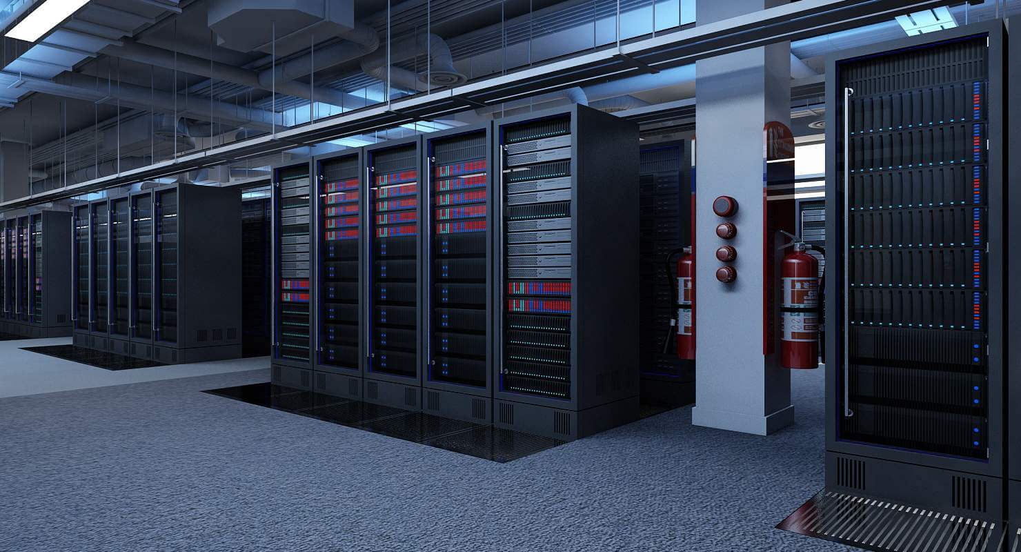 Data Communication Server Room - 3D Model by Giimann