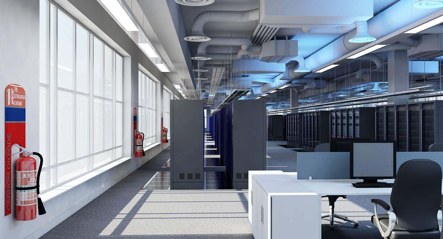 Data Communication Server Room - 3D Model by Giimann