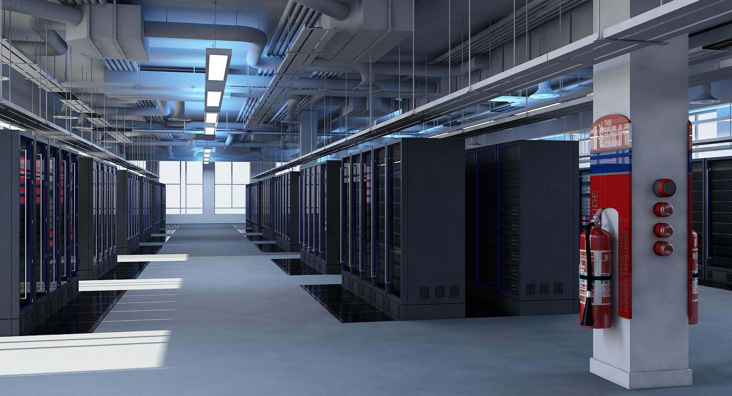 Data Communication Server Room - 3D Model by Giimann