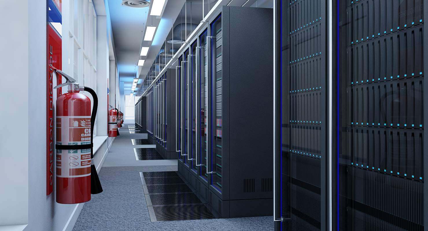 Data Communication Server Room - 3D Model by Giimann