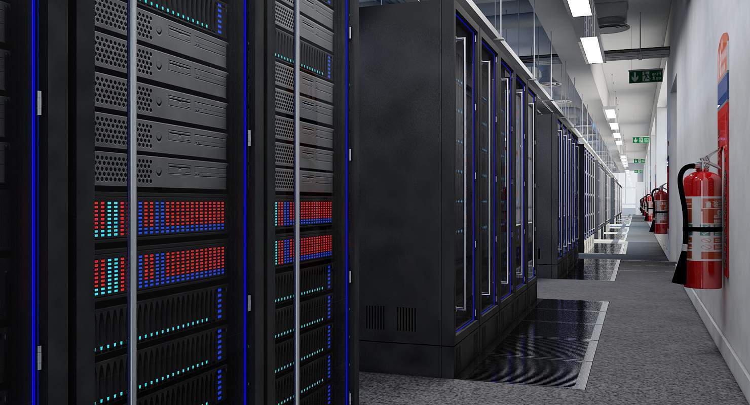 Data Communication Server Room - 3D Model by Giimann