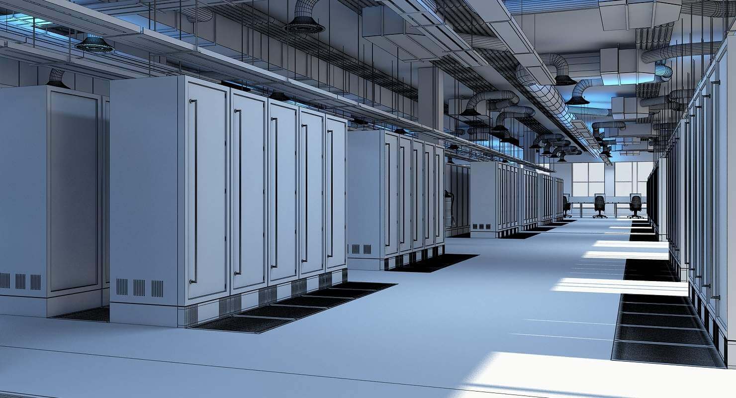 Data Communication Server Room - 3D Model by Giimann