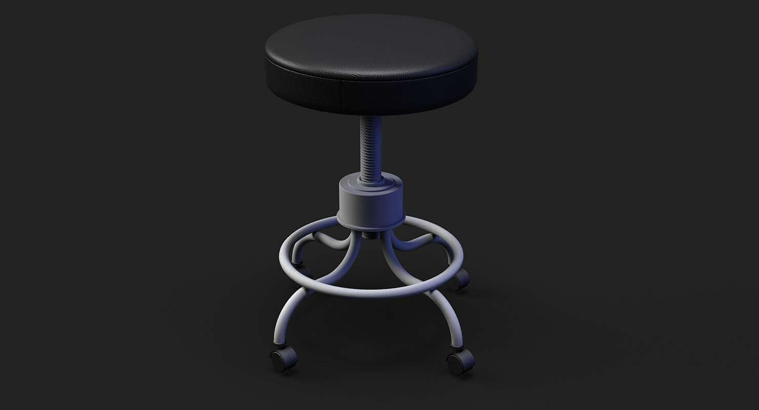Doctors Stool - 3D Model by Giimann