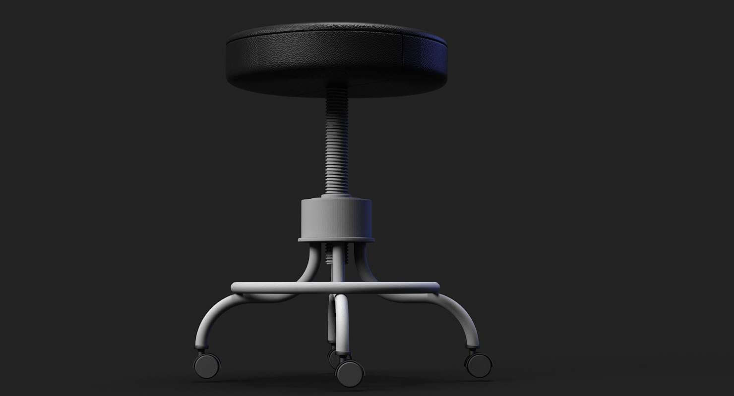 Doctors Stool - 3D Model by Giimann
