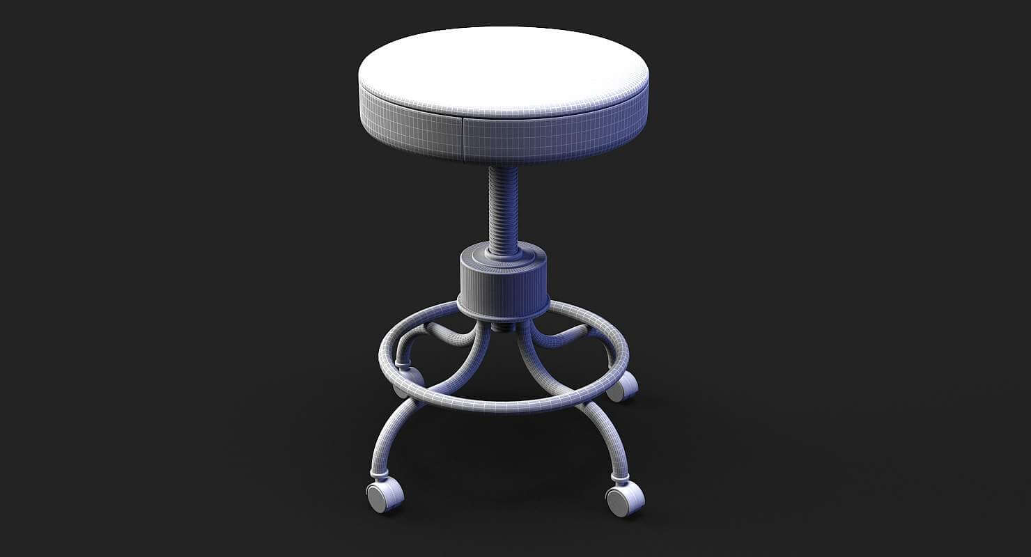 Doctors Stool - 3D Model by Giimann