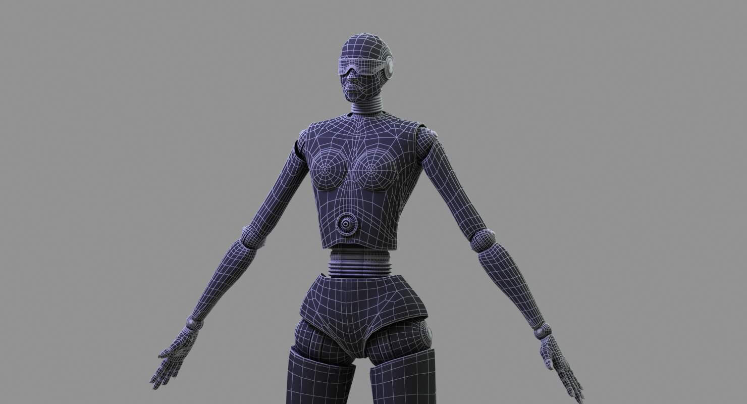 Female Robot - 3D Model by Giimann