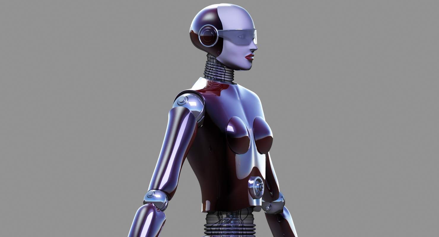 Female Robot - 3D Model by Giimann