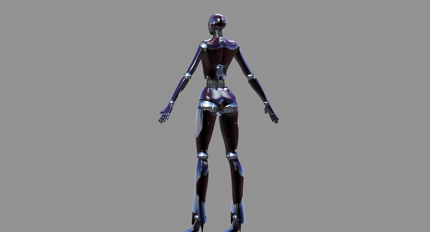 Female Robot - 3D Model by Giimann