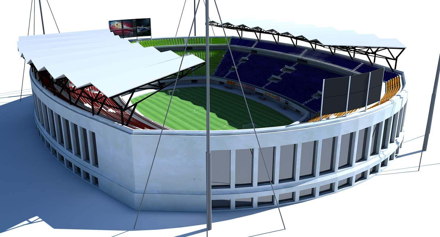 Football Stadium - 3D Model by Giimann