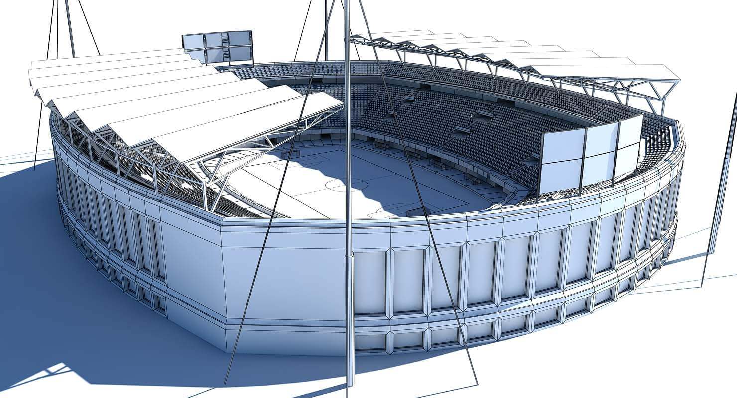 Football Stadium - 3D Model by Giimann