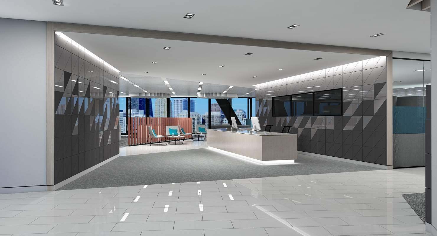 Full Office Interior - 3D Model by Giimann