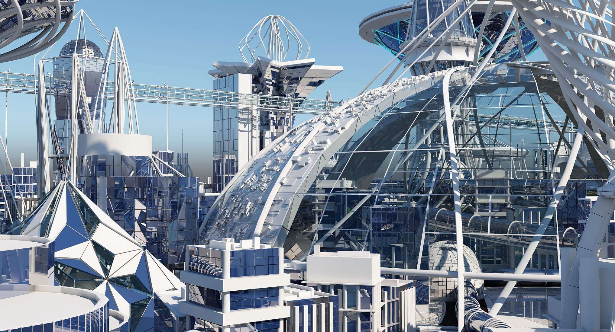 HD Future City - 3D Model by Giimann