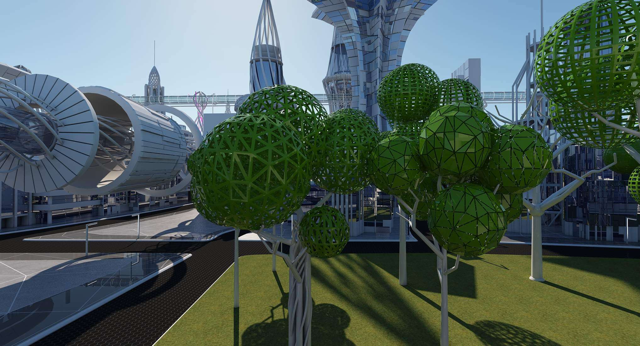 HD Future City - 3D Model by Giimann