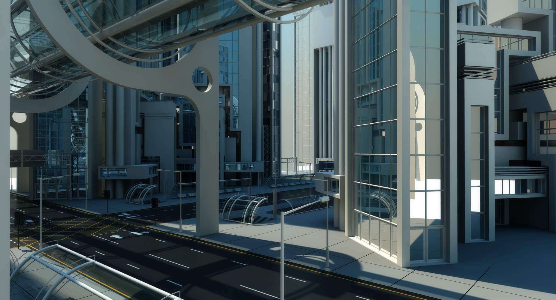 HD Future City - 3D Model by Giimann