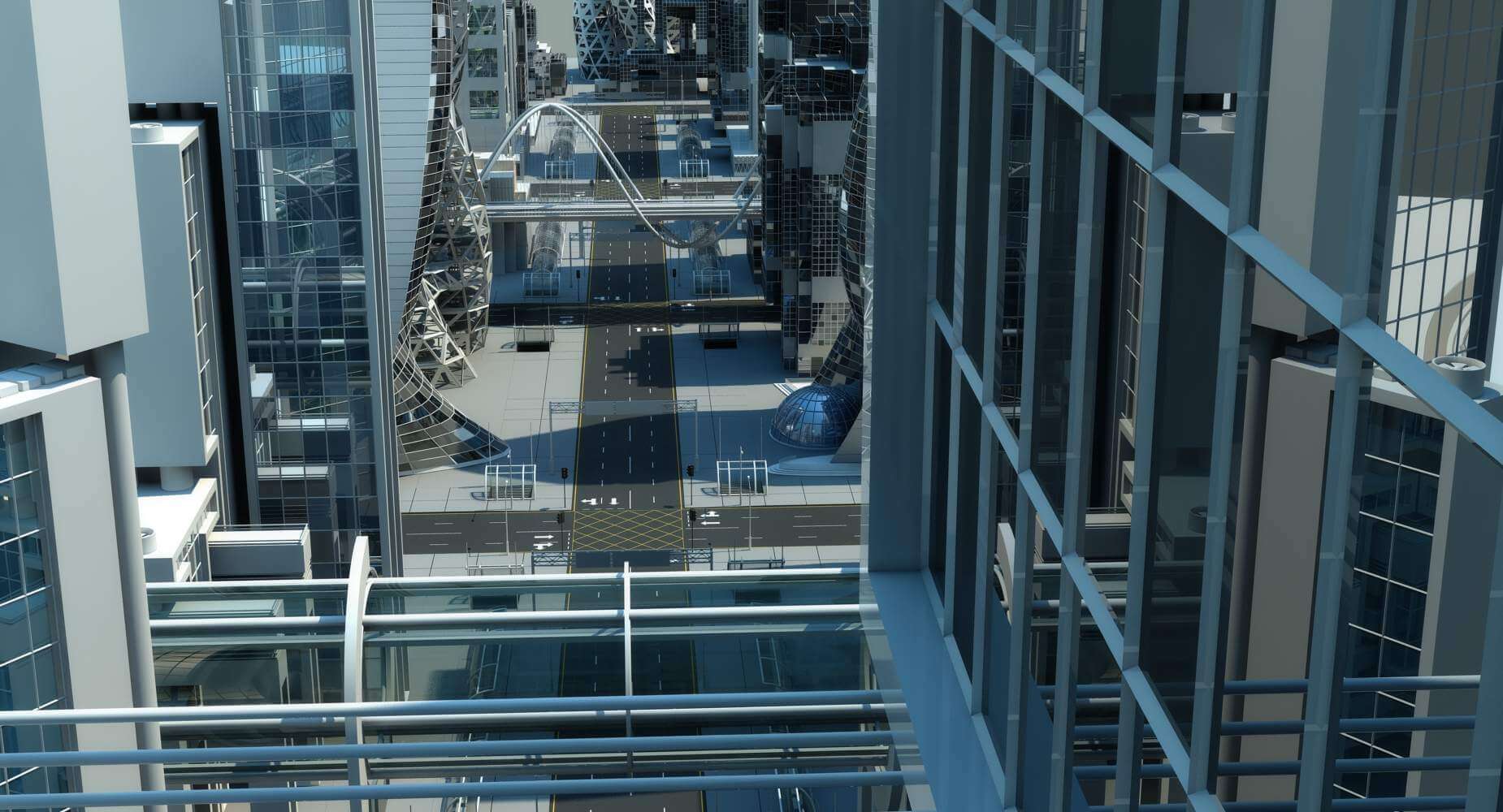 HD Future City - 3D Model by Giimann