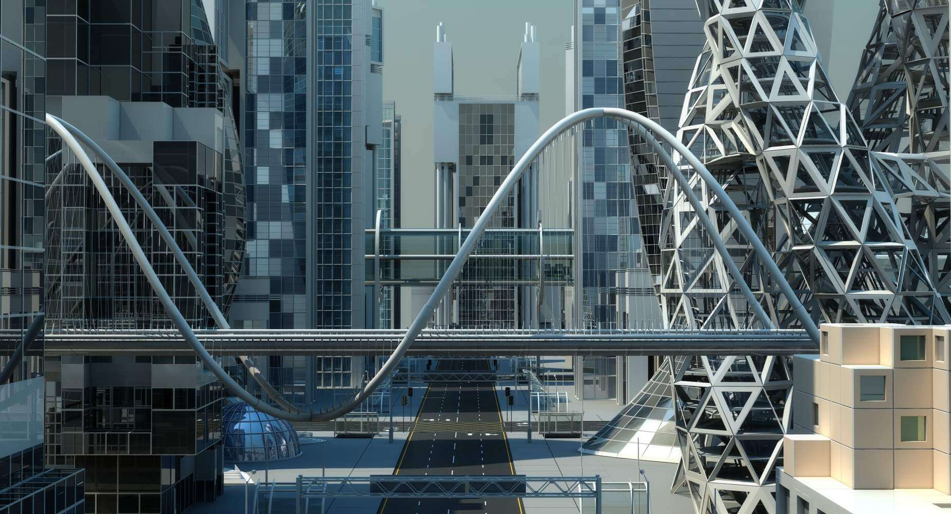 HD Future City - 3D Model by Giimann