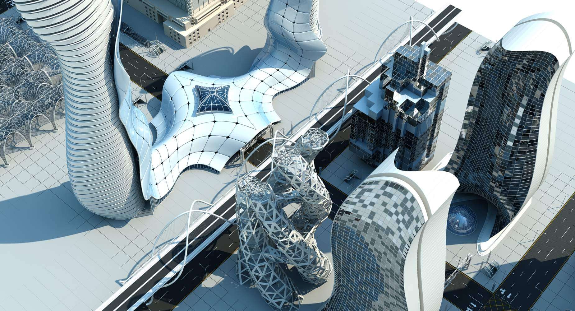 HD Future City - 3D Model by Giimann