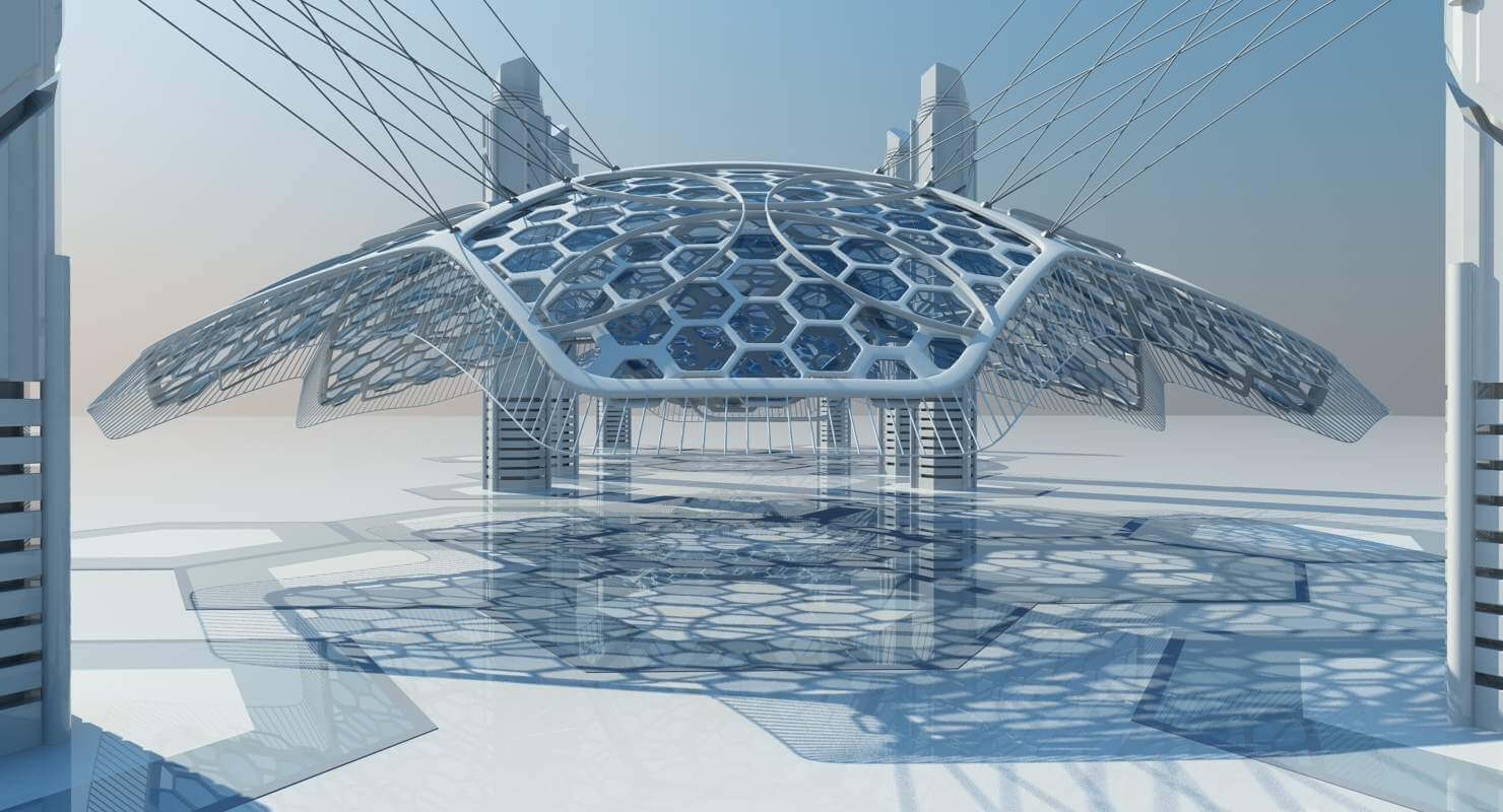 Futuristic Architectural Structure - 3D Model by Giimann