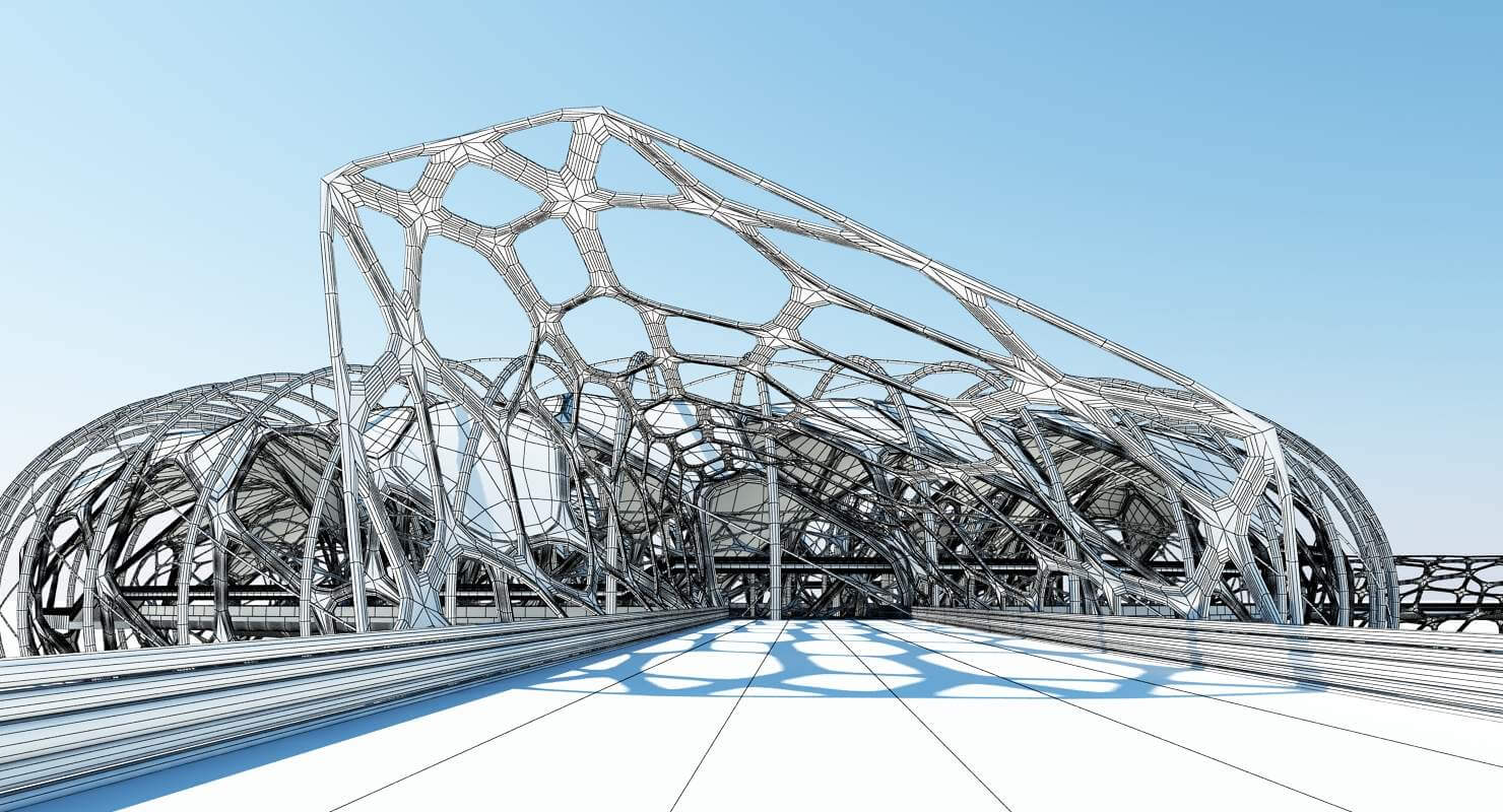 Futuristic Architectural Structure - 3D Model by Giimann