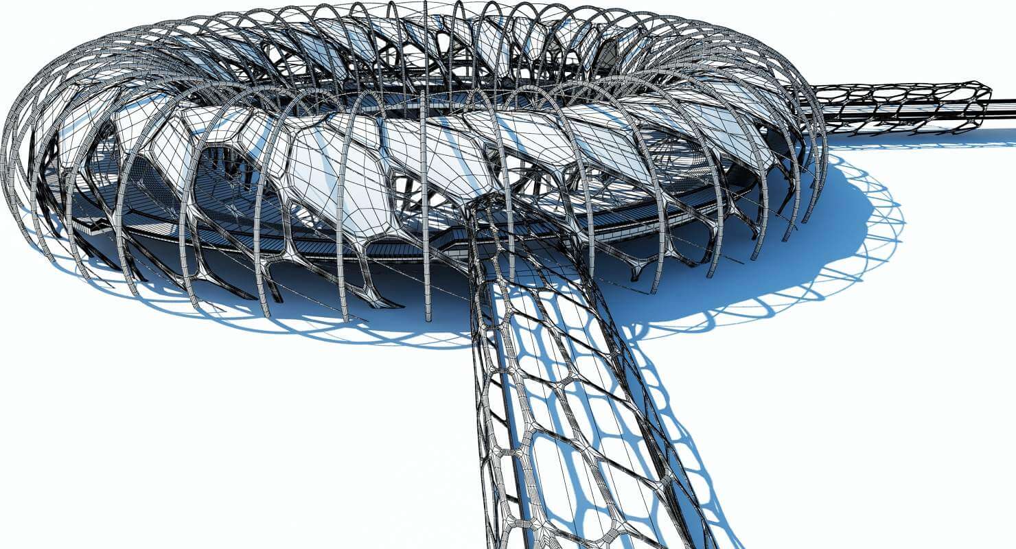 Futuristic Architectural Structure - 3D Model by Giimann
