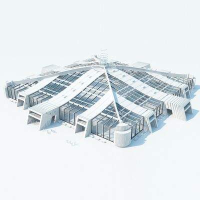 Futuristic Architectural Structure - 3D Model by Giimann